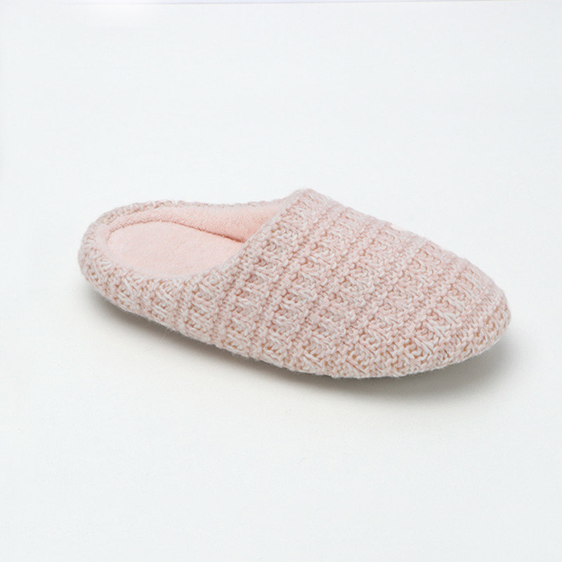 pink Knitted Warm Slippers ladies house Indoor Outdoor Memory Foam Living Room Home Slippers for Women