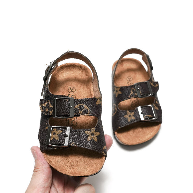 New products children cork summer sandals women hot sale beach casual shoes soft sole flowers slippers baby boy shoes