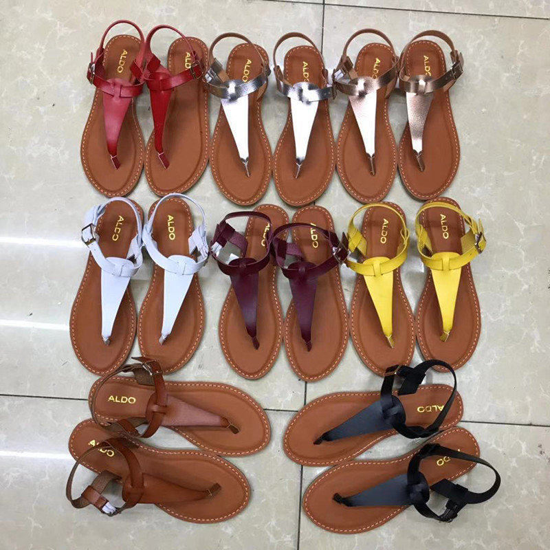 2022 Summer new design beach non-slip Slippers large size women flip flops fashion flat T-Strap sandals