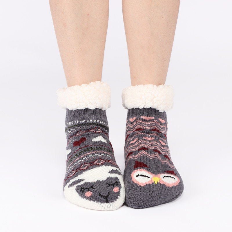 Wholesale High Quality Low Moq women Home Indoor Thermal Winter Warm Slipper Fluffy Fuzzy Cozy Christmas Sock