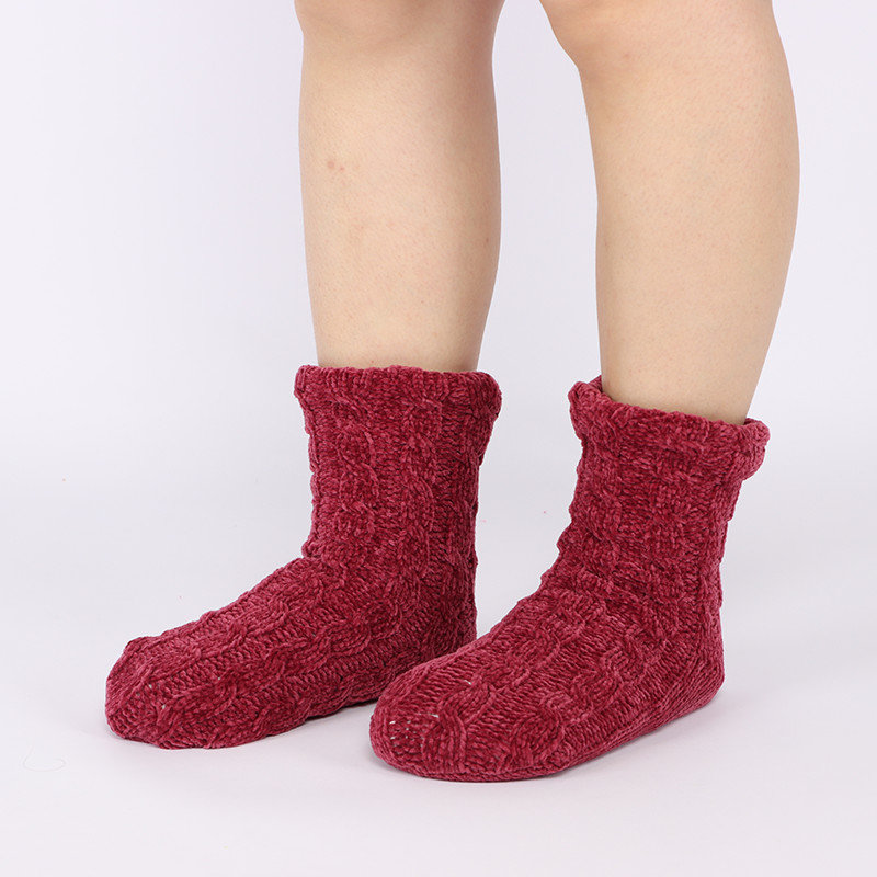 new Winter Fuzzy thick solid color Socks for Women Anti-skid Warm Cozy Socks ladies Fluffy slipper Socks