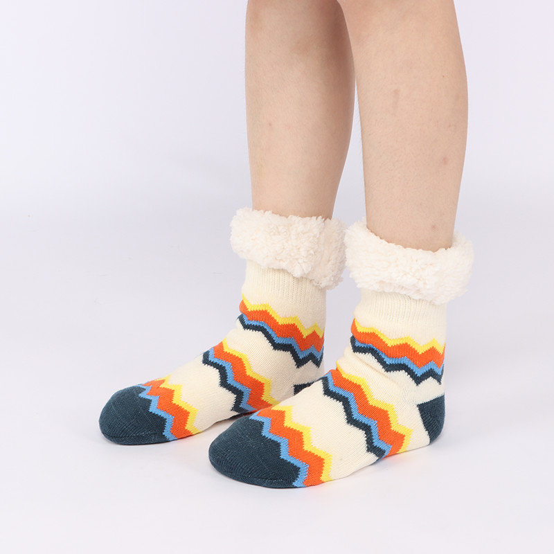 Wholesale women Cheap Fuzzy short Slipper Socks Adult Cute Custom Winter house Indoor Floor Anti Slip designer socks