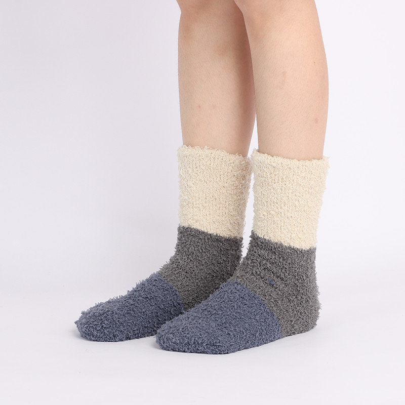 2021 new Fashion Ladies soft slipper Socks Wholesale Custom High Quality patchwork color house indoor floor Socks