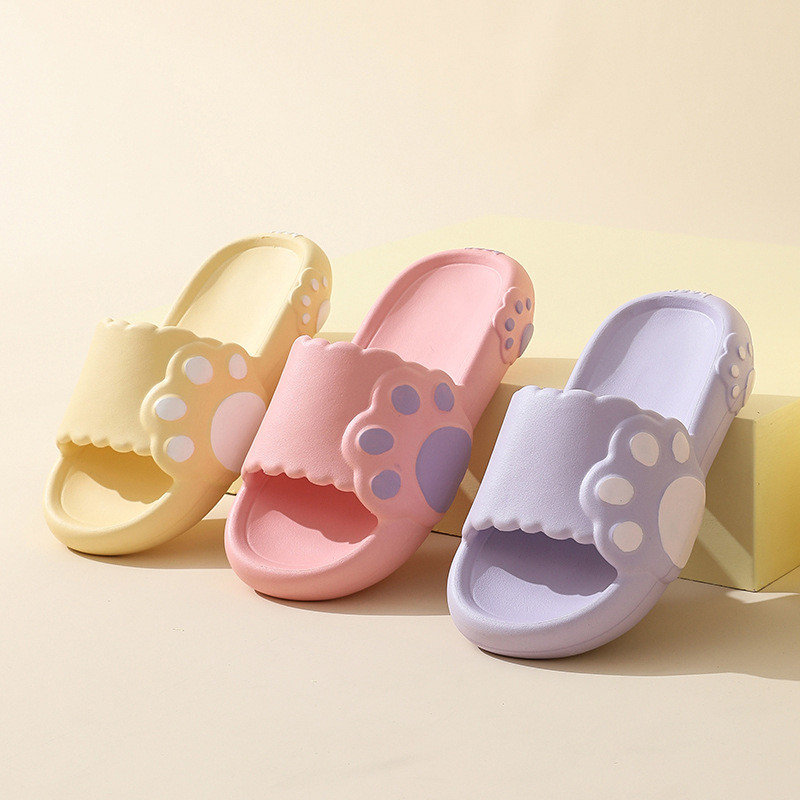 Slippers women summer home thick bottom non-slip indoor shoes wholesale couple household bear claw men flat sandals