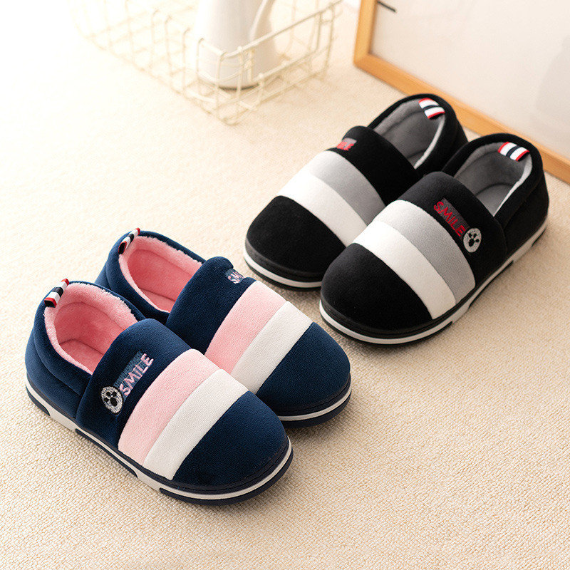 Custom new design all-inclusive heel slippers winter warm non-slip thick bottom household shoes for men and women