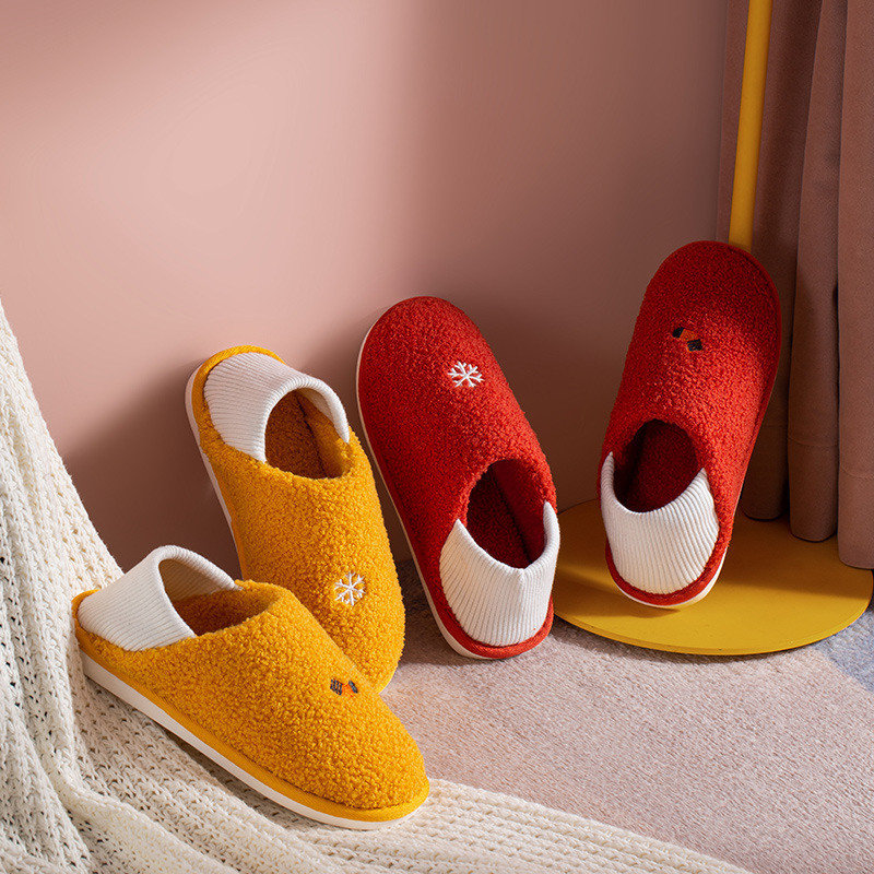 2021 hot sale autumn winter slippers elastic wrap heel warm Breathable and Sweat-Absorbent bedroom shoes