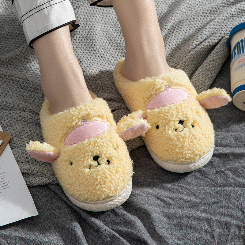 Winter Plush Cartoon Animal Slippers For Women Men Indoor Home Bedroom Flat Slippers  New Customized Designer house shoe