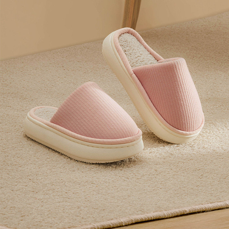 2021 Winter New Design Cute Solid Rubber Bacteriostasis Home indoor Slippers Female Thermal Non-slip house Shoes