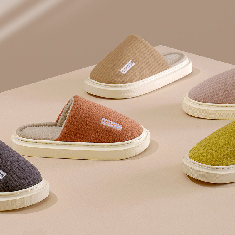 Wholesale 2021 New Spring Autumn And Winter Couple Slipper Simple style Non-slip Wear-resistant EVA Linen Home Indoor Shoes