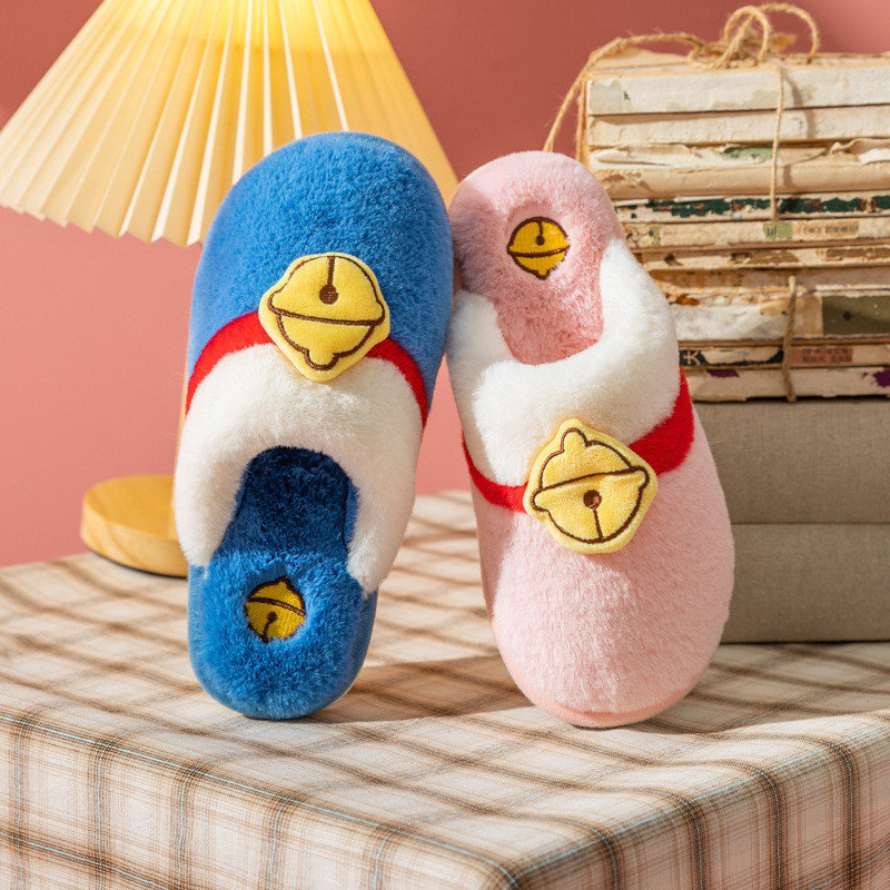Ladies Cute Cozy Flat Shoes Plush Fur Customized Slip On Memory Foam Flat Shoes