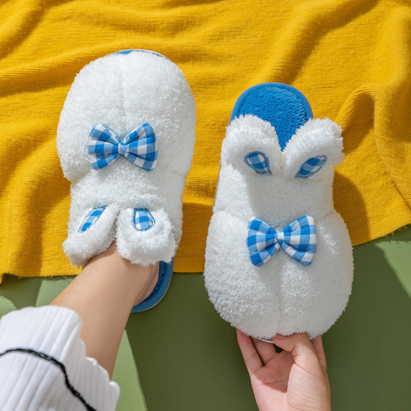 new style wholesale plush rabbit slippers Warm pink House shoes for woman fluffy cute cartoon animal slipper ladies shoes
