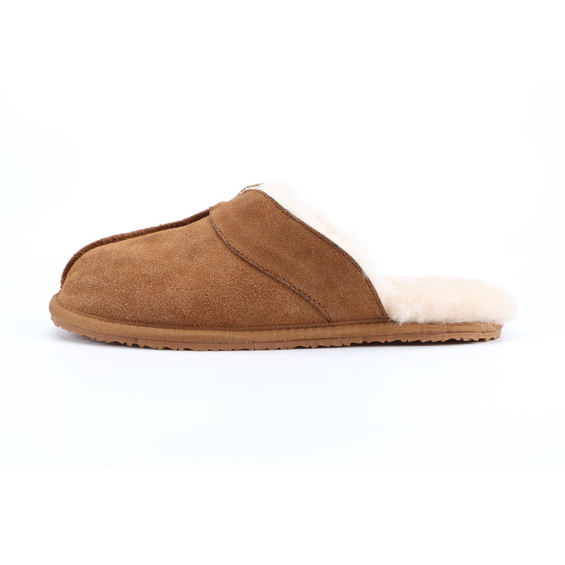 Womens Leather Warm Comfy Winter Slippers Fluffy Breathable house Indoor wool Slippers