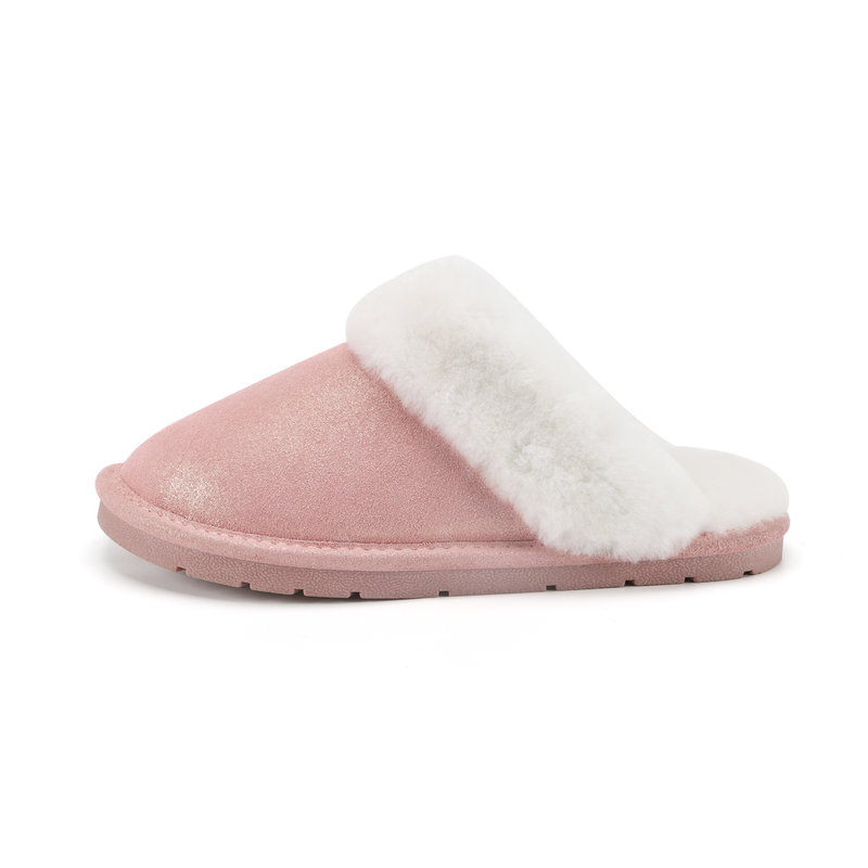 New Design Winter Sequin wool Slippers Pink Bling Bling Ladies house Indoor Slippers