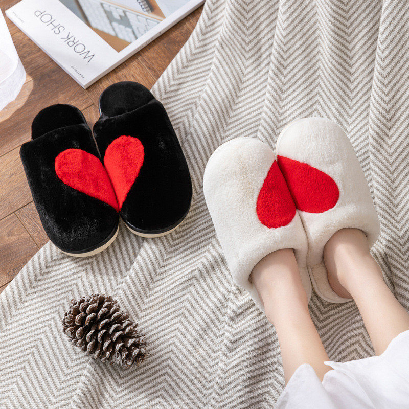 2021 new rabbit plush women slipper winter couple indoor thick-soled household cute pattern warm shoes female fur slippers