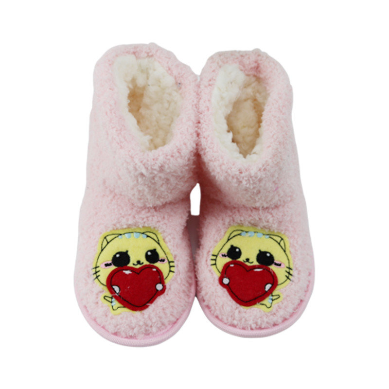 winter house indoor cute cat warm boots for children kids boots cartoon animal flat home slippers