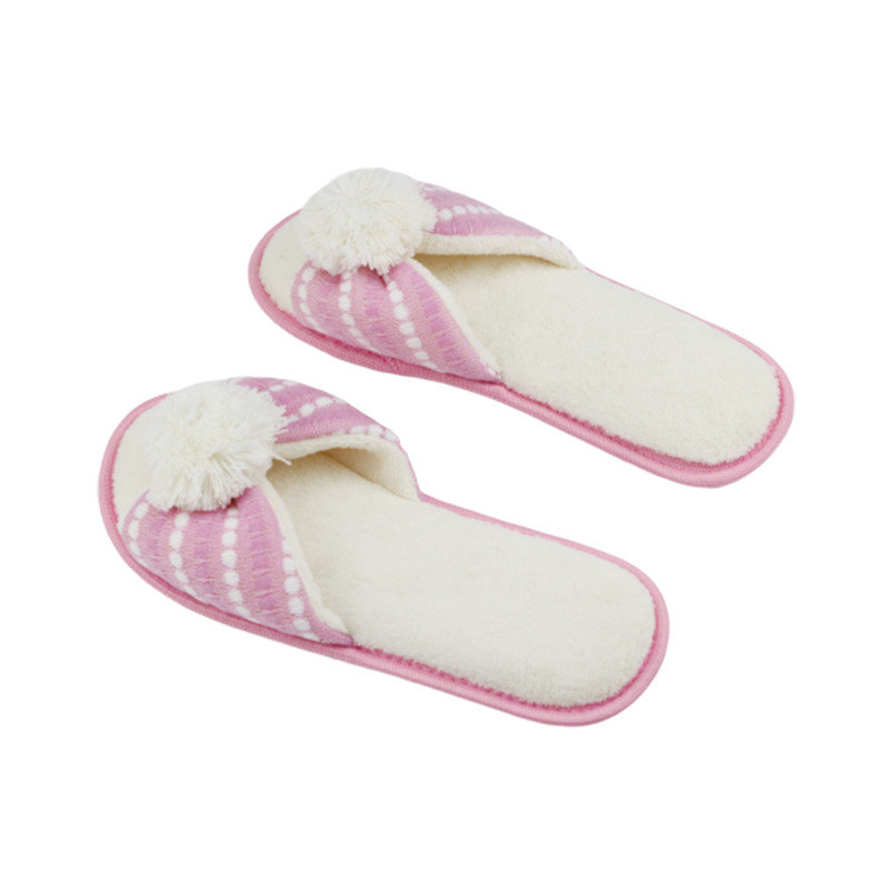 autumn and winter women pink fluffy fur house indoor slides  slippers lovely open toe house shoes