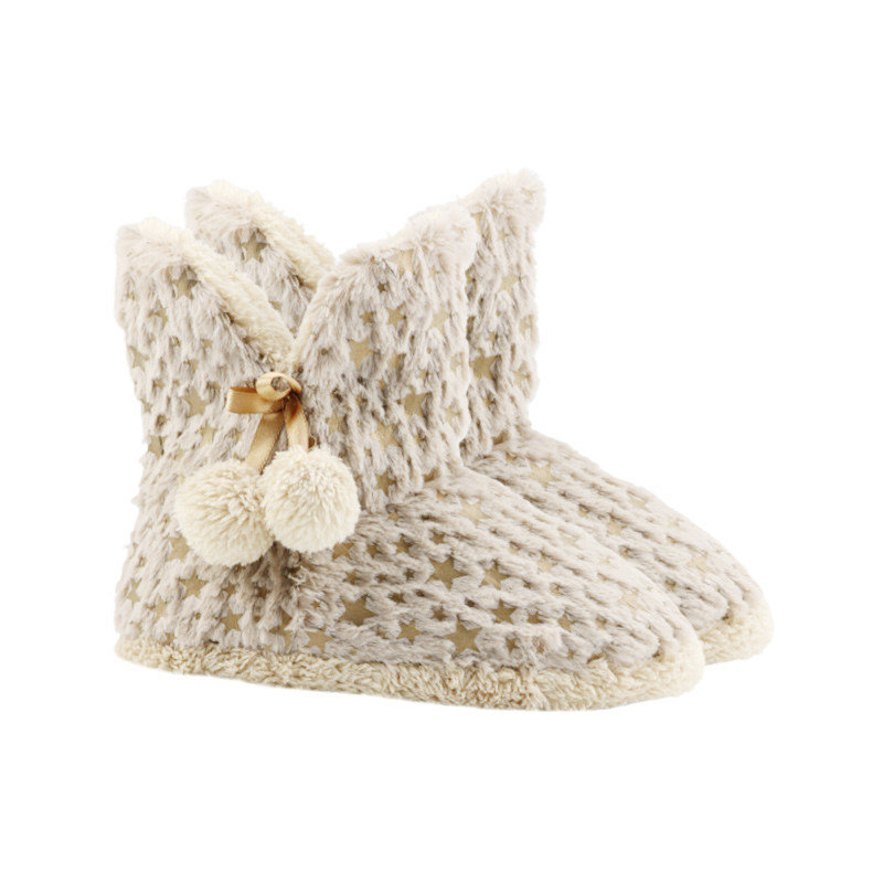 lovely star Slippers Plush Warm Home Boots Women Winter House Indoor Slippers