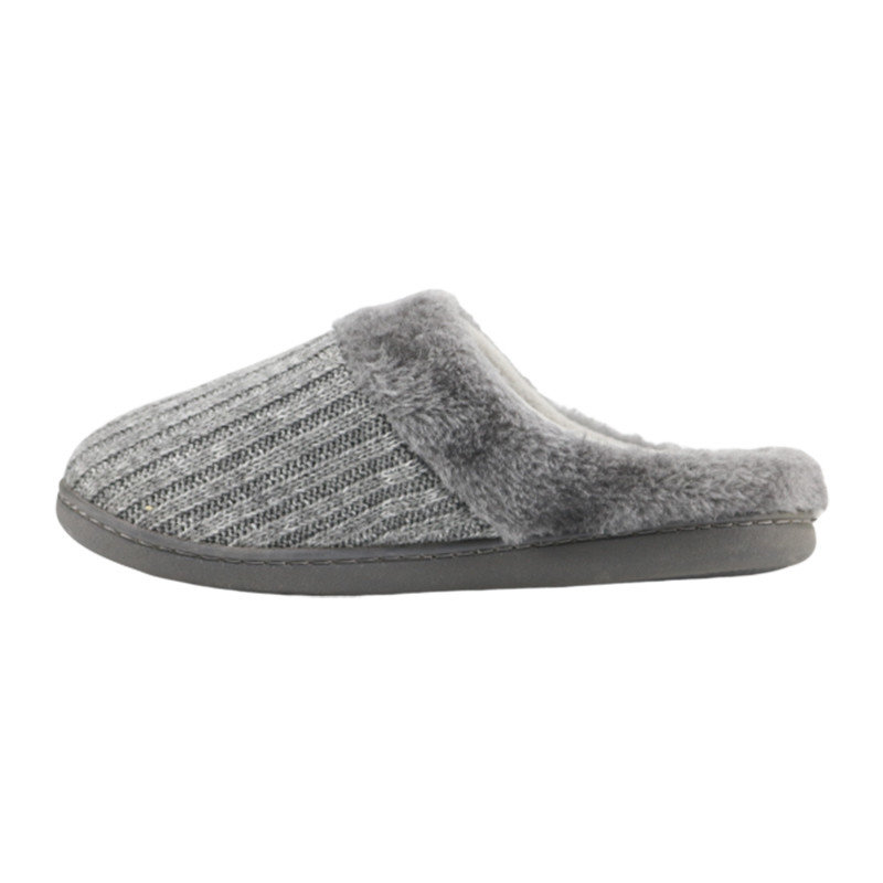 new Style Cotton pure color  women  Winter knitted fabric House indoor Slippers