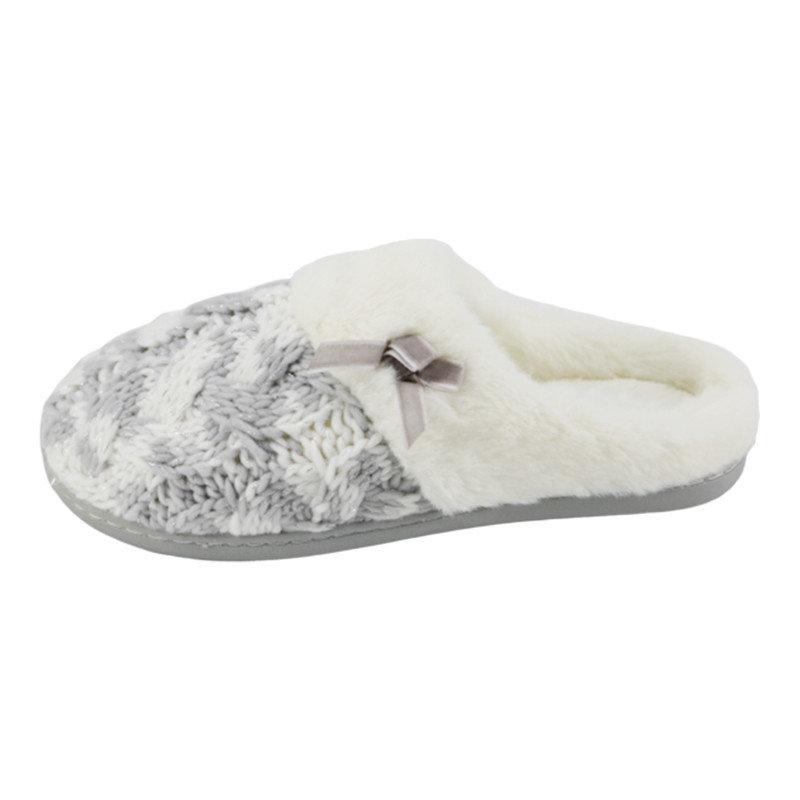 women skin-friendly knitted comfortable winter TPR sole home indoor slippers