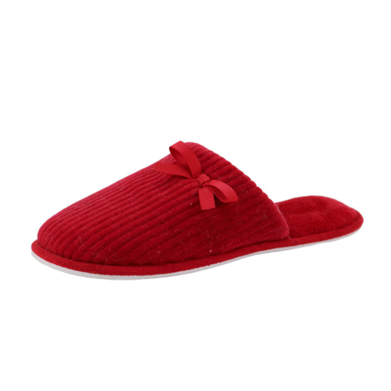 Plush Upper Material Comfortable Women Slippers Red Spring Indoor Soft