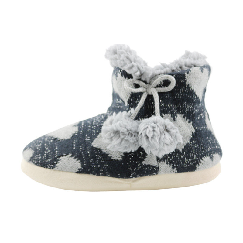 Knitting Cute Women Winter Snow Boots Warm Non Slip Indoor