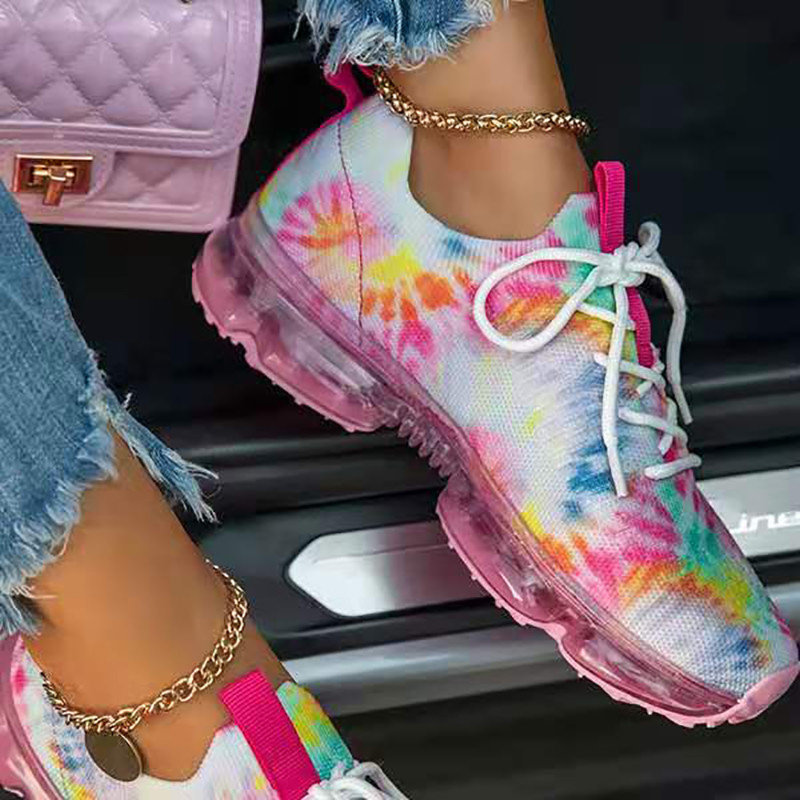 Summer 2022 designer new Breathable Lace up Running Ladies Sneaker trendy mesh large size Women's Casual Shoes