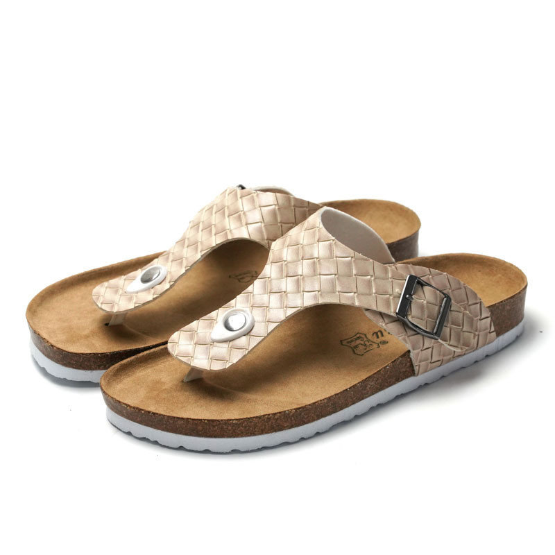 2021 Summer New Fashion ladies flip flop EVA Sandal Buckle Non-slip Open Toe Flat Cork Slipper casual shoes woman