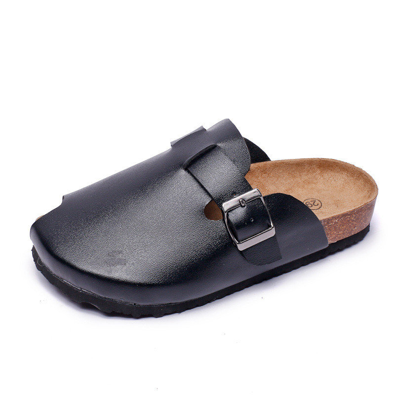 Cork Casual  Fashionable Leather Flat Baby Girl Sandals Summer