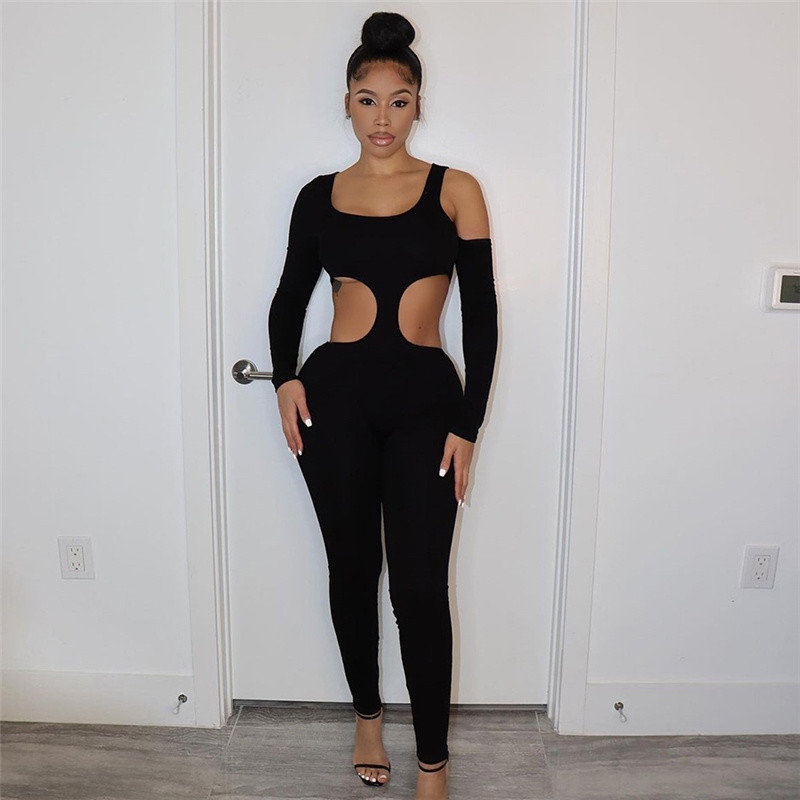 New the autumn women long sleeve gym wear high waist and sexy butt filt hollowed-out tight yoga set sport jumpsuits