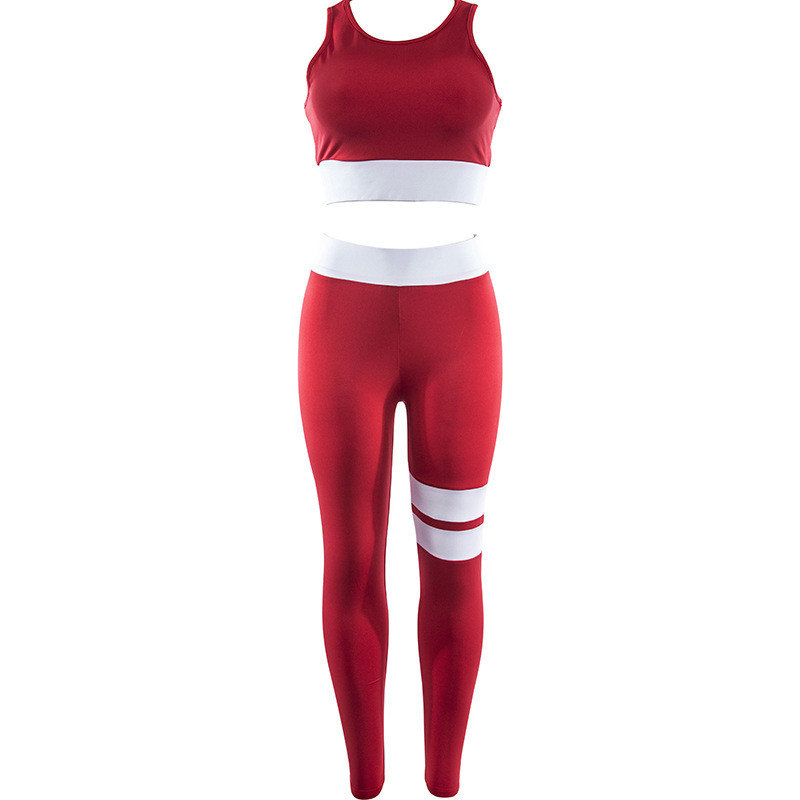 Female Sports Suit Women contracted sportswear  Running Leggings Fitness Clothing Yoga Set Gym Jogging Sets