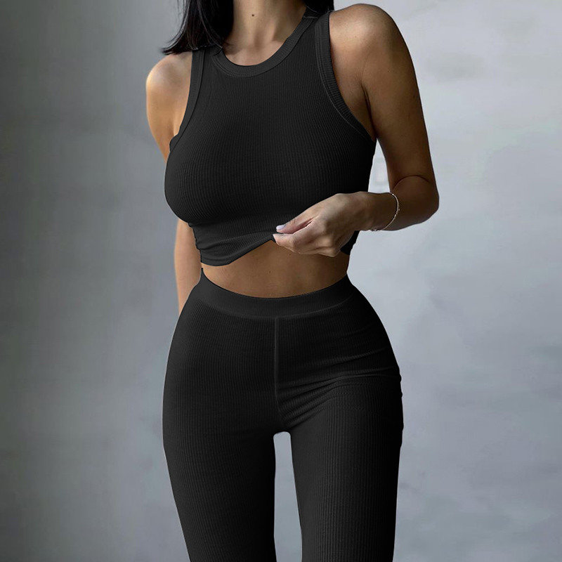 Women Outdoor Sports set ladies Training Breathable fitness Clothes Quick Dry Solid Color two pieces Yoga Sets in stock