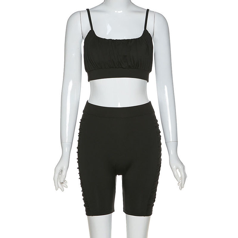 new Design Push Up Fitness Yoga Sports Bra Tank Top Women Summer Tracksuits Short Pant Sportswear Sets