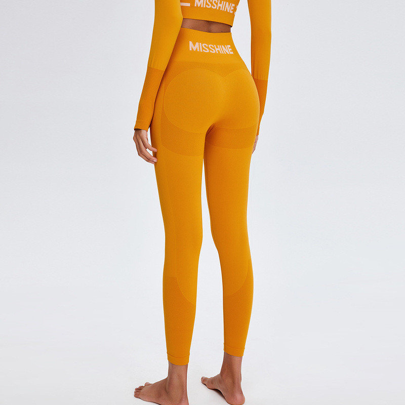 New products seamless fitness pants peach hip lift yoga pants women tight skin-friendly sports trousers