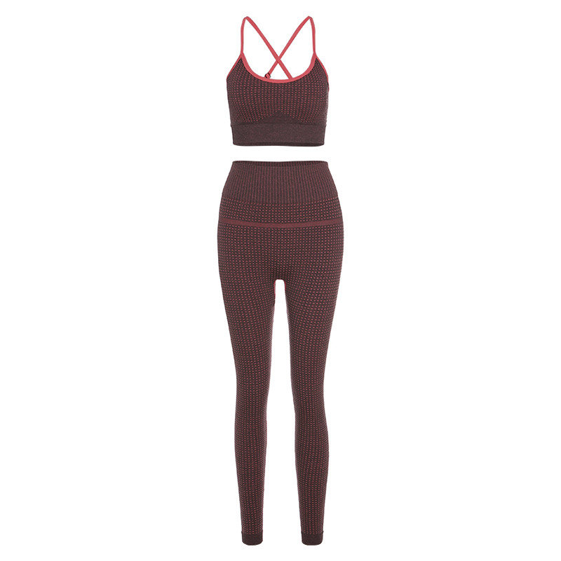 High waist sexy yoga sets sleeveless sports bra Fitness wear legging yoga sets for women
