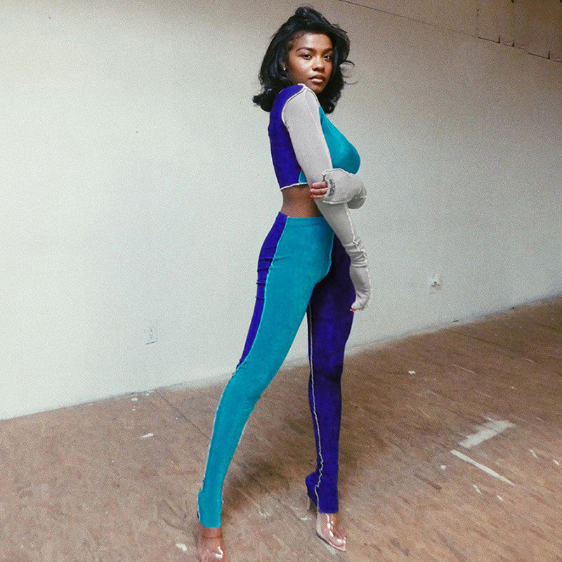 2020 new design ladies yoga clothing sport set fitness yoga wear women sportswear two piece yoga long set