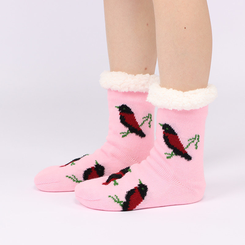Wholesale women house Indoor Cozy faux fur Non Slip slipper socks Winter home Floor Fuzzy Christmas Socks sherpa socks