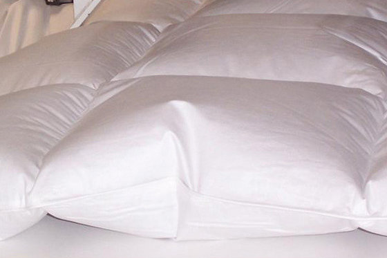 China Cotton Duck Down Feather Quilt Luxurious Washed Thick Comforter With Grid Embossing supplier