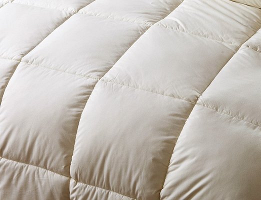 China Customized Grid Embossing Down Feather Quilt With Double Stitched Piping Edges supplier