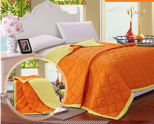 China Colorful Double Face Binding Twin Size Quilts Set Comforter For Summer supplier