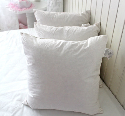 China Cotton Wholesale Washable Duck Feather Cushion Inserts for Decorative Sofa Cushions supplier