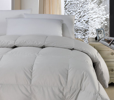 Single Size Cotton Down Feather Quilt with Duck Down , Washed Breathable Comforter supplier