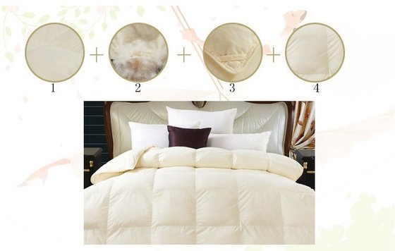 Comfortable Home / Hotel Down Feather Comforter with 30% Duck Down / 70% Duck Feather supplier