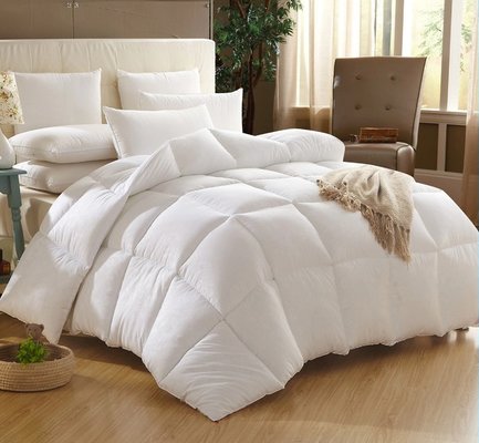 15% White Goose Down 85% Goose Feather Cotton Quilt / Warm Duvet for Hotel or Home supplier