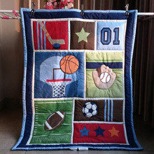 Soft Printed 100% Cotton Baby Quilts / Childrens Bedding Duvets with Polyester 0.9D supplier