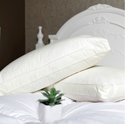 OEM Neck Heathy Down Feather Pillow Insert with 2 - 4CM White Duck Feather Lining supplier