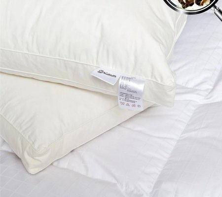 OEM Neck Heathy Down Feather Pillow Insert with 2 - 4CM White Duck Feather Lining supplier