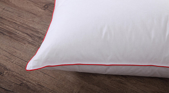 75% Duck Down Feather Pillow Cotton Red Piping For Home Hotel Pillow Insert supplier