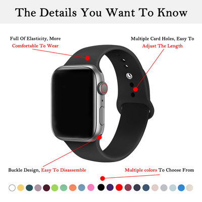 Silicone Rubber Band For I Watch Series 6/5/4/3/2/1 Rubber Band 42mm Strap 38mm Silicone Strap Sports Watch Strap For Apple Watch
