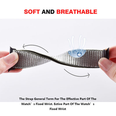 Fabric Strap For Series 6/5/4/3/2/1, 38mm 40mm 42mm 44mm Fashion Sport Watch Band iWatch Nylon Braided Strap For Apple Watch