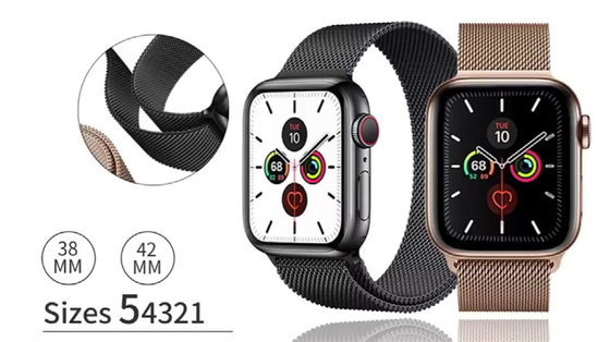 Stainless Steel Drop Shipping Stylish Mesh Magnetic Milanese Loop Stainless Steel Watch Band For Apple Watch Strap Series6 5 4 3 2 1 38/40/42/44